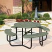 Anova Round Perforated Steel Table, Portable Frame | D1113