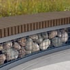 Anova Canyon Edge Recycled Plastic Gabion-Style R26' Curved Bench ...