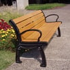 Heritage 6' Recycled Plastic Bench with Cast Aluminum Frames | PB6_HER