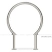 Anova Tandem Circle Stainless Steel Bike Rack, Inground Mount ...