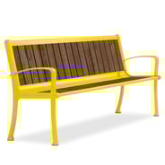 Anova Coronado Recycled Plastic 6' Contour Bench | CR2780R