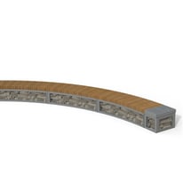 Anova Canyon Edge Thermory Gabion-Style R18' Curved Bench | CE18C18T