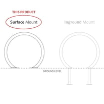 Anova Tandem Circle Stainless Steel Bike Rack, Surface Mount | CIRCLEBRS2