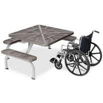 Anova Ultra Slotted Steel ADA Table, 3-Seats | L3016