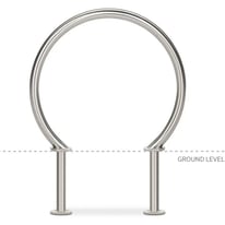 Anova Tandem Circle Stainless Steel Bike Rack, Inground Mount ...