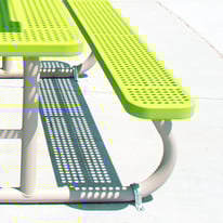 Anova 8' Rectangular Perforated Steel Table, Portable Frame | D2014