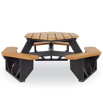 Anova Recycled Plastic Hexagonal Picnic Table | RCPHEX