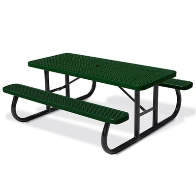 Anova 6' Rectangular Perforated Steel Table, Portable Frame | D2003