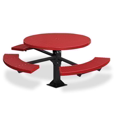 Anova Round Expanded Steel ADA Table, Pedestal Surface Mount | F1402