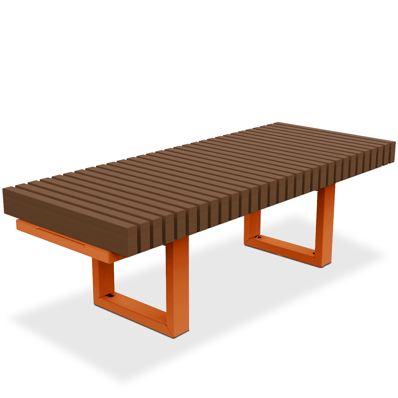 Anova Infinity 2' x 5' Linear Thermory Flat Bench, Powder Coat Frame ...