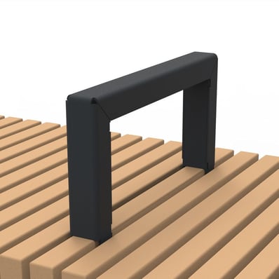 Anova Infinity Steel Armrest for 2' Wide Flat Benches, Powder Coated ...