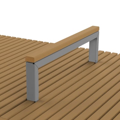 Anova Infinity Steel Armrest with Recycled Plastic Cap for 4' Wide Flat ...