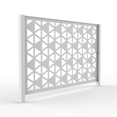 Anova 6' x 4' Horizontal Privacy Screen, Triangle Pattern, Embedded ...