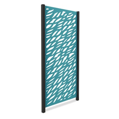Anova 4' x 8' Vertical Privacy Screen, Waves Pattern, Embedded Mount ...