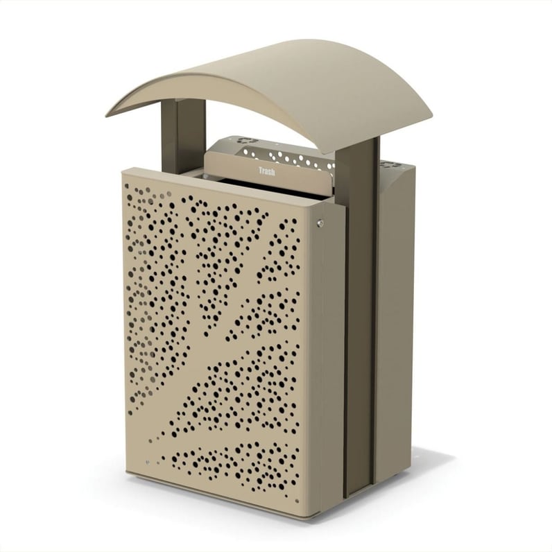 Anova Airi Leaf 45-Gal. Trash/Recycler with Side Door, Curve Top ...