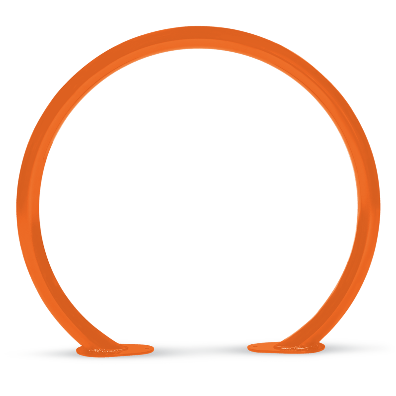 Anova Tandem Circle Powder Coated Bike Rack, Surface Mount | CIRCLEBR