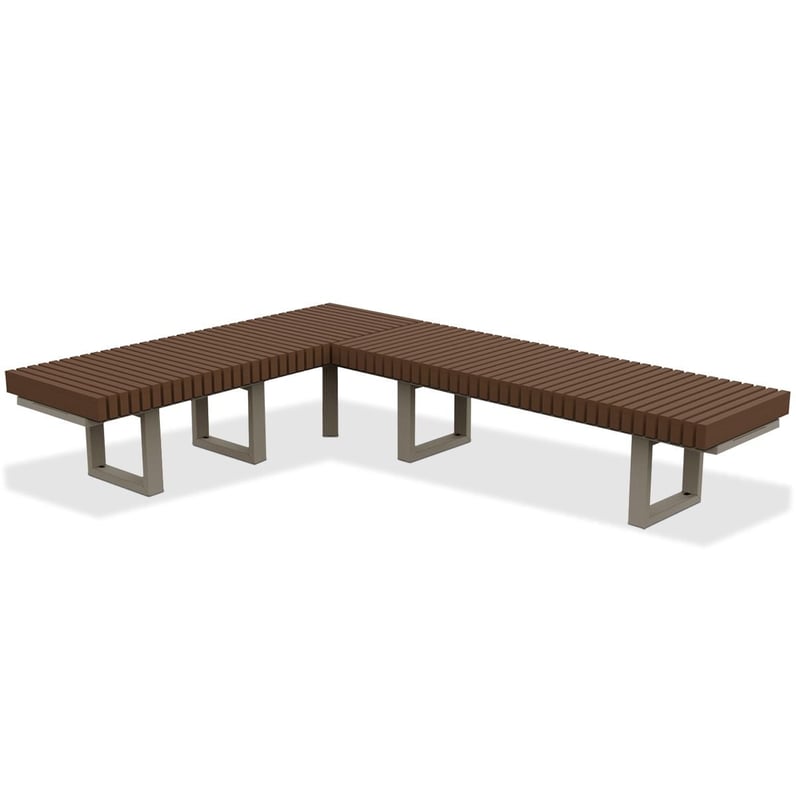 Anova Infinity 2' L-Shape Linear Thermory Bench, Powder Coat Frame ...