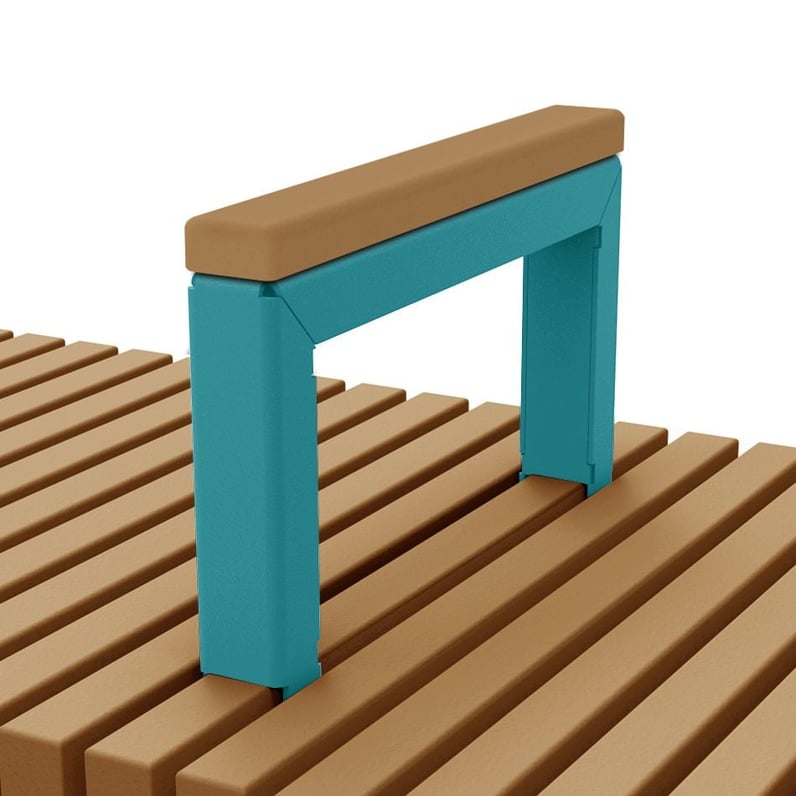 Anova Infinity Steel Armrest with Recycled Plastic Cap for 2' Wide Flat ...