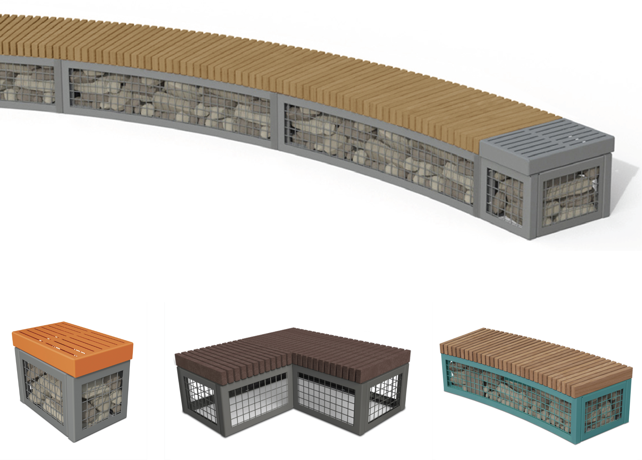 Blog: Curved And Linear Gabion Seating