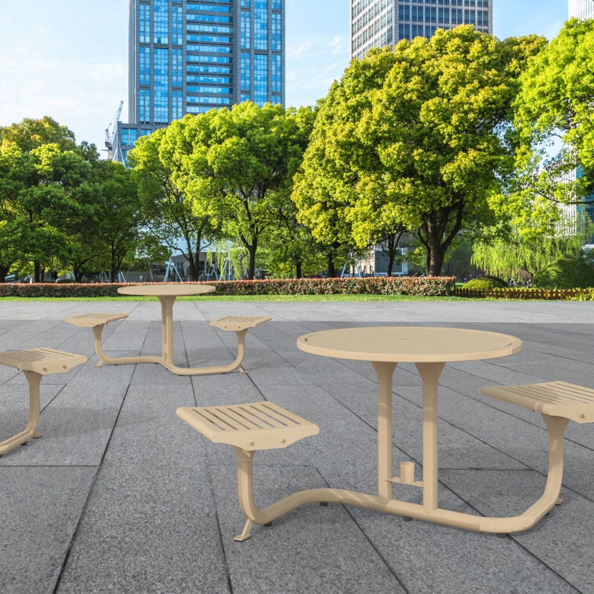 Anova Exposition Bistro Table with 2 Flat Seats | LEX1600