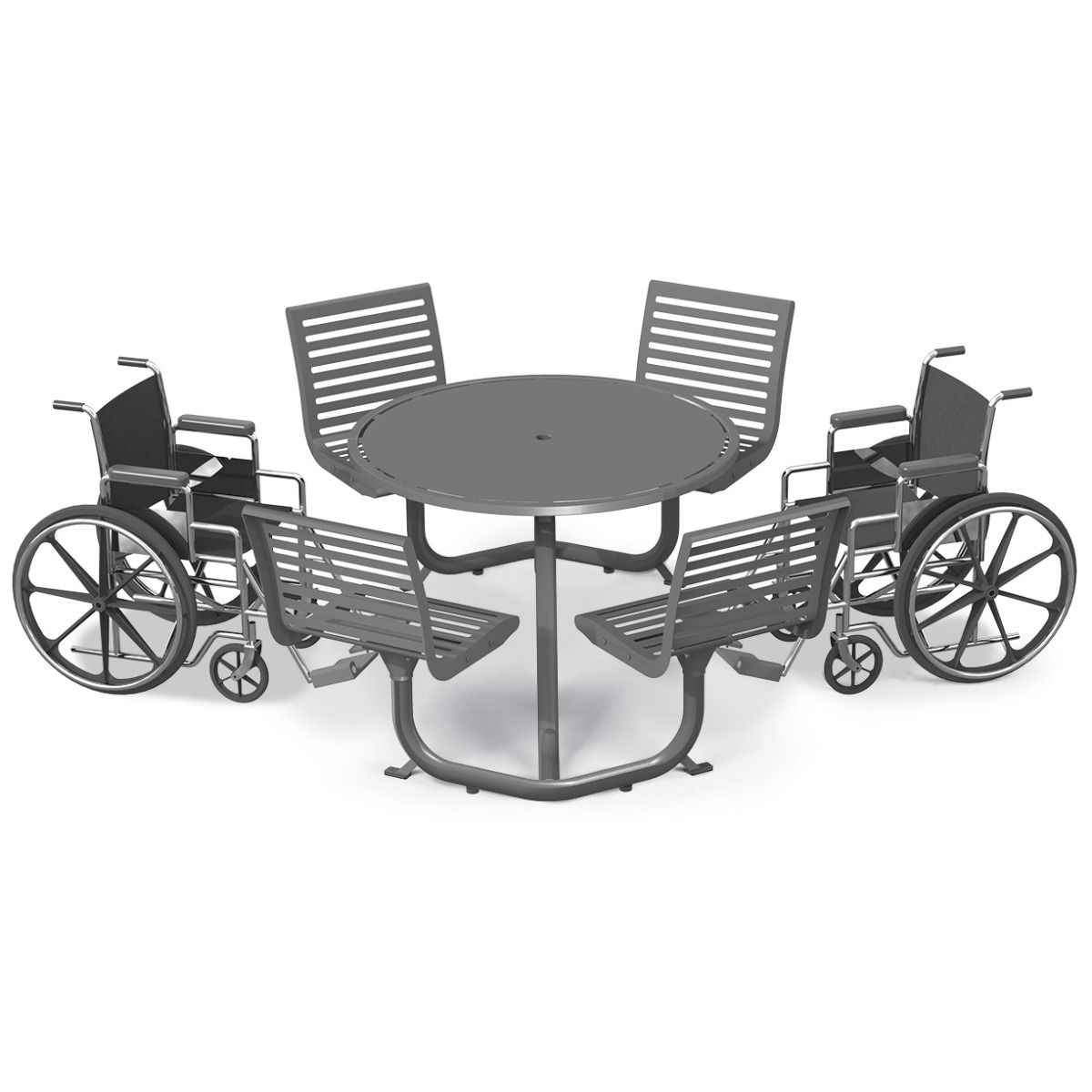 Anova Exposition ADA Table with 4 Contour Swivel Seats | LEX1640S