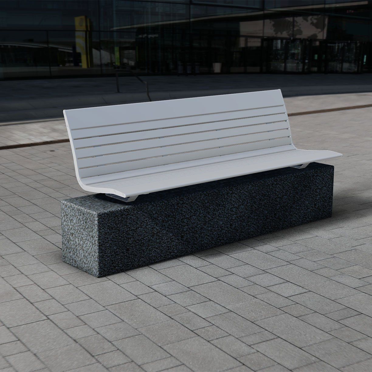 Anova Allure Aluminum 6' Contour Bench, Wall Mount | AL1980W