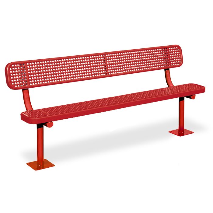 Anova Victory 8' Perforated Steel Bench, Traditional Edge, Surface ...
