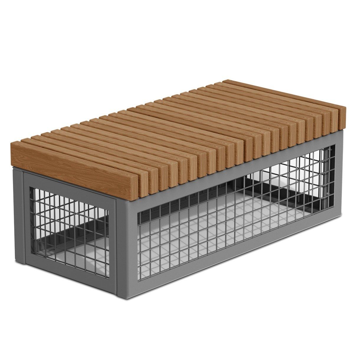 Anova Canyon Edge Thermory Gabion-Style 4' Linear Bench | CE1848T