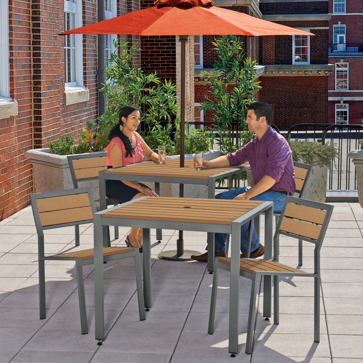 Tuscany 36" Square Recycled Plastic Bistro Table | T2237R