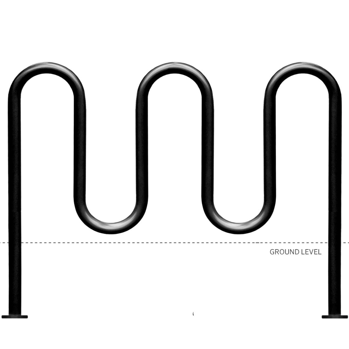 Anova Streetside 7-Bike/5-Loop Bike Rack, Powder Coated, Inground Mount ...