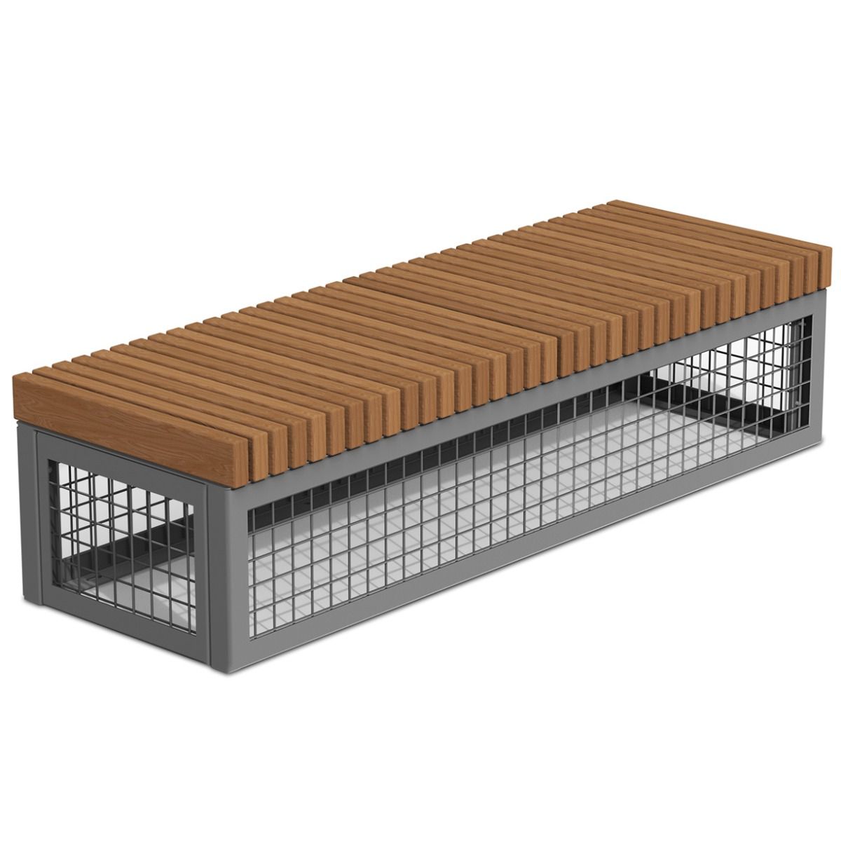 Anova Canyon Edge Thermory Gabion-Style 6' Linear Bench | CE1872T