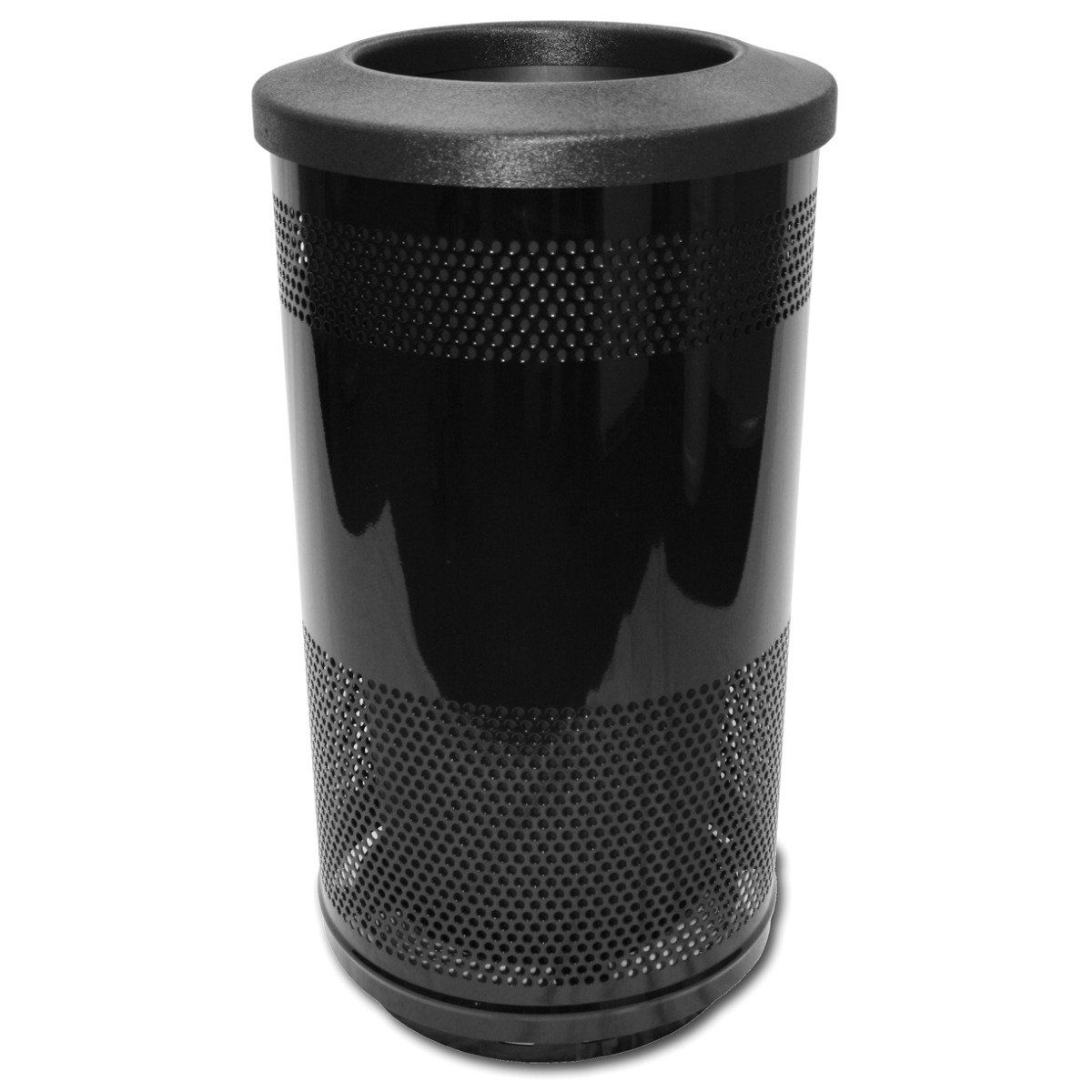 Stadium Series Standard 35 Gallon Perforated Steel Receptacle with Flat ...