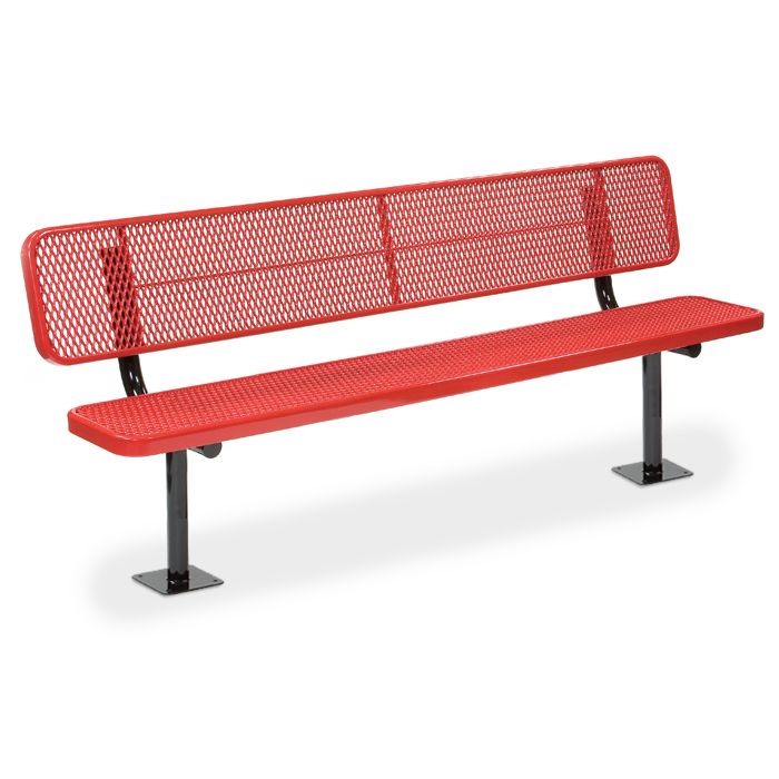 Anova Victory 8' Expanded Steel Deep Seat Bench, Traditional Edge ...
