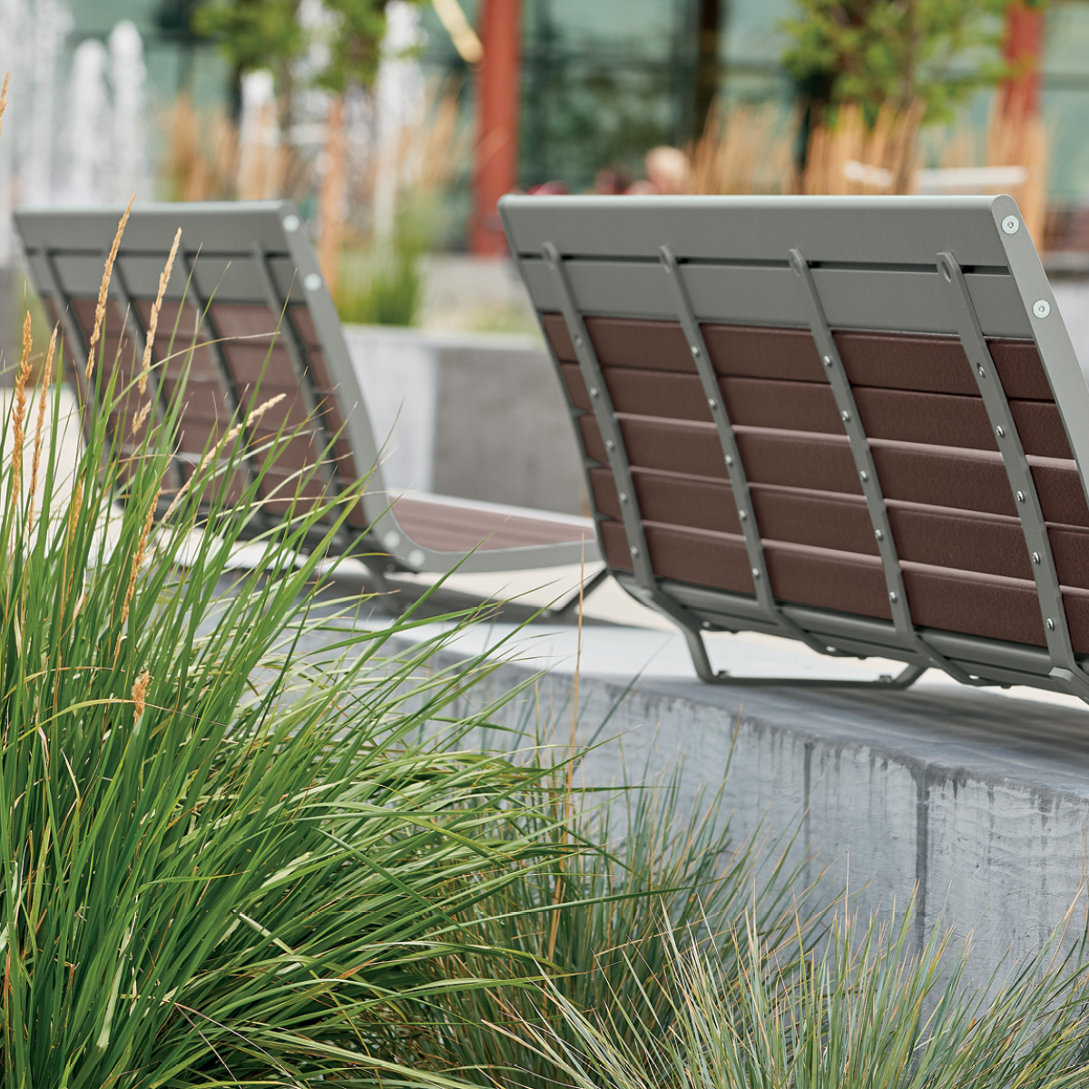 Anova Allure Recycled Plastic 6' Contour Bench, Wall Mount | AL1980WR