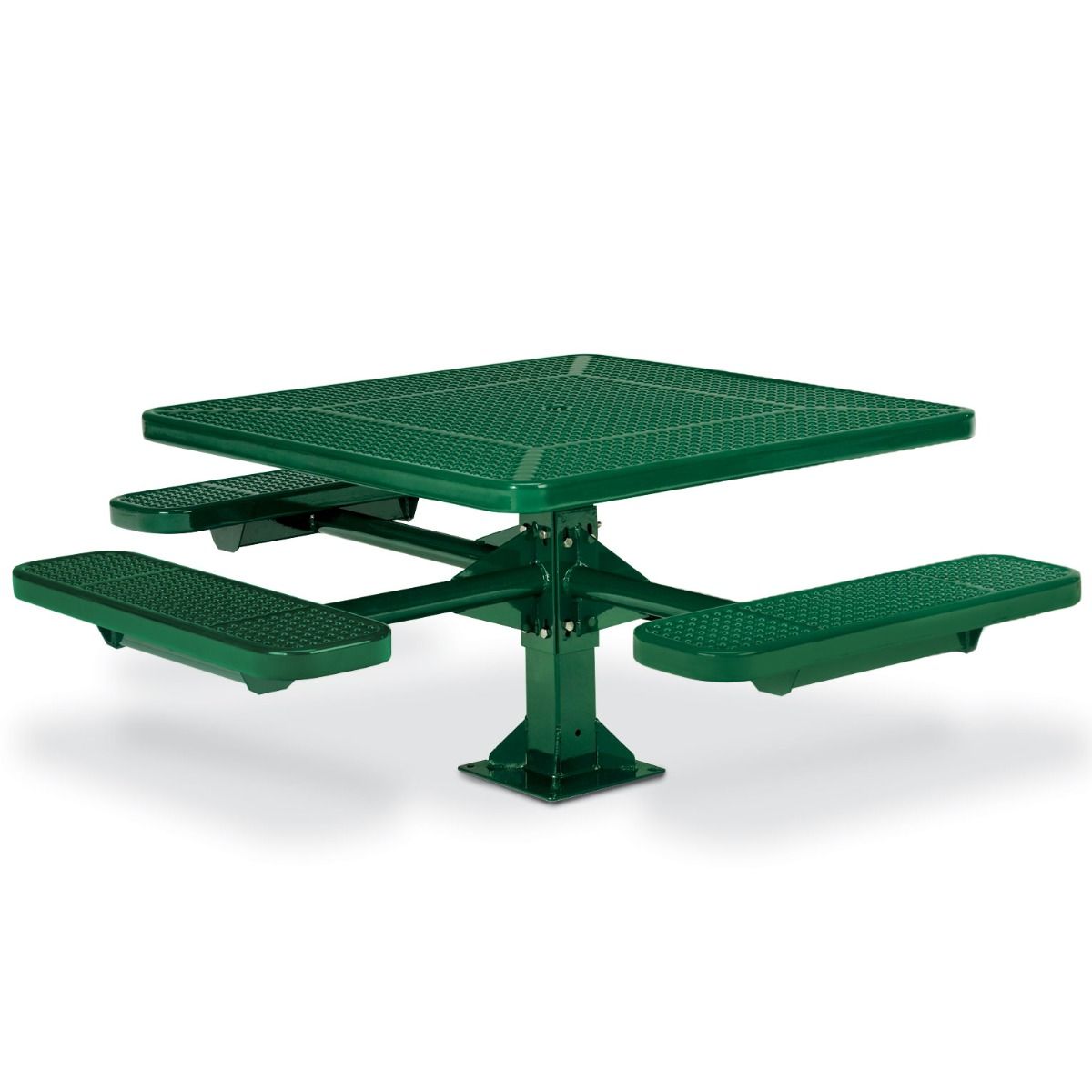 Anova Square Perforated Steel ADA Table, Pedestal Surface Mount | D1405