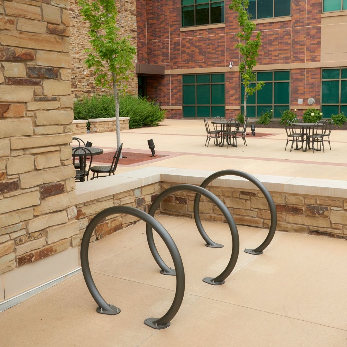 Anova Tandem Circle Fusion Advantage Finish Bike Rack, Surface Mount ...