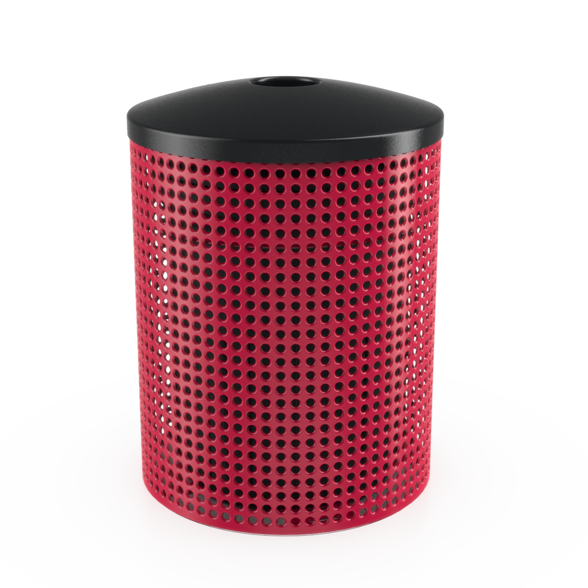 Ultra 32 Gallon Perforated Steel Receptacle, Recycler Top