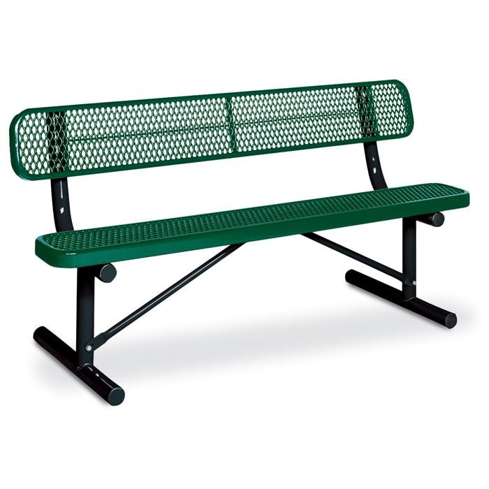 Anova Victory 6' Expanded Steel Bench, Tamper-Resistant, Traditional ...