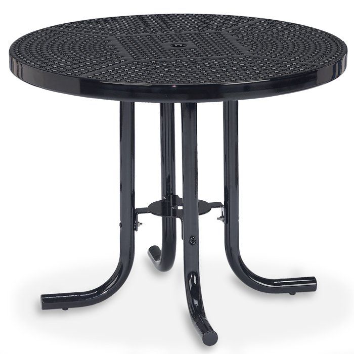 Anova Streetside 36" Round Perforated Steel Café Table | D1150