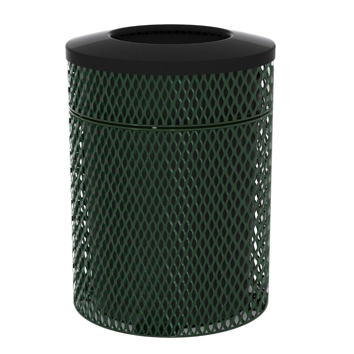 Anova Ultra 55 Gallon Expanded Steel Trash Receptacle, Contour Top | F1021K