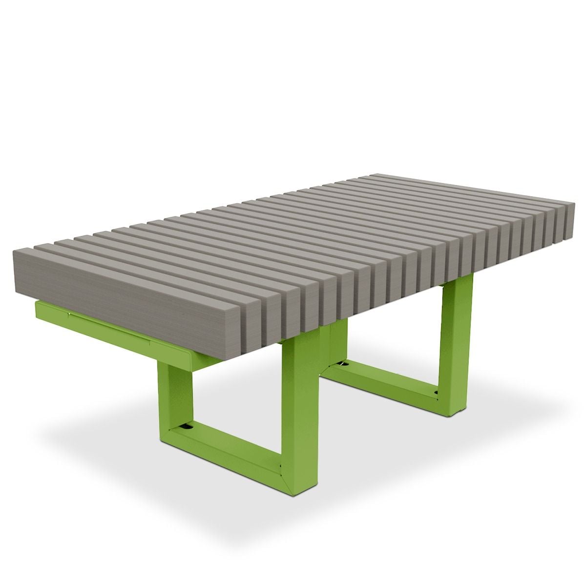 Anova Infinity 2' x 4' Linear Recycled Plastic Flat Bench, Powder Coat ...