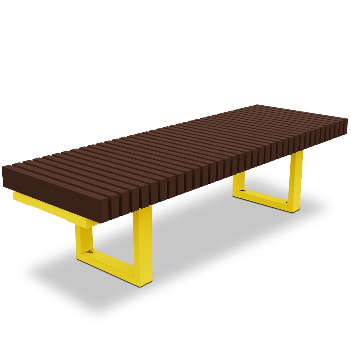 Anova Infinity 2' x 6' Linear Recycled Plastic Flat Bench, Powder Coat ...