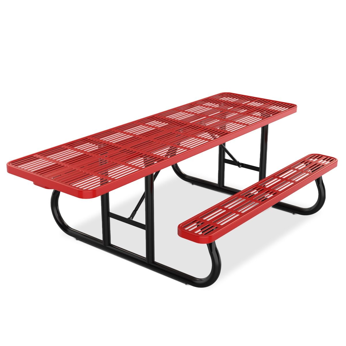Anova 8' Rectangular Slotted Steel ADA Table, Portable Frame | L2003A