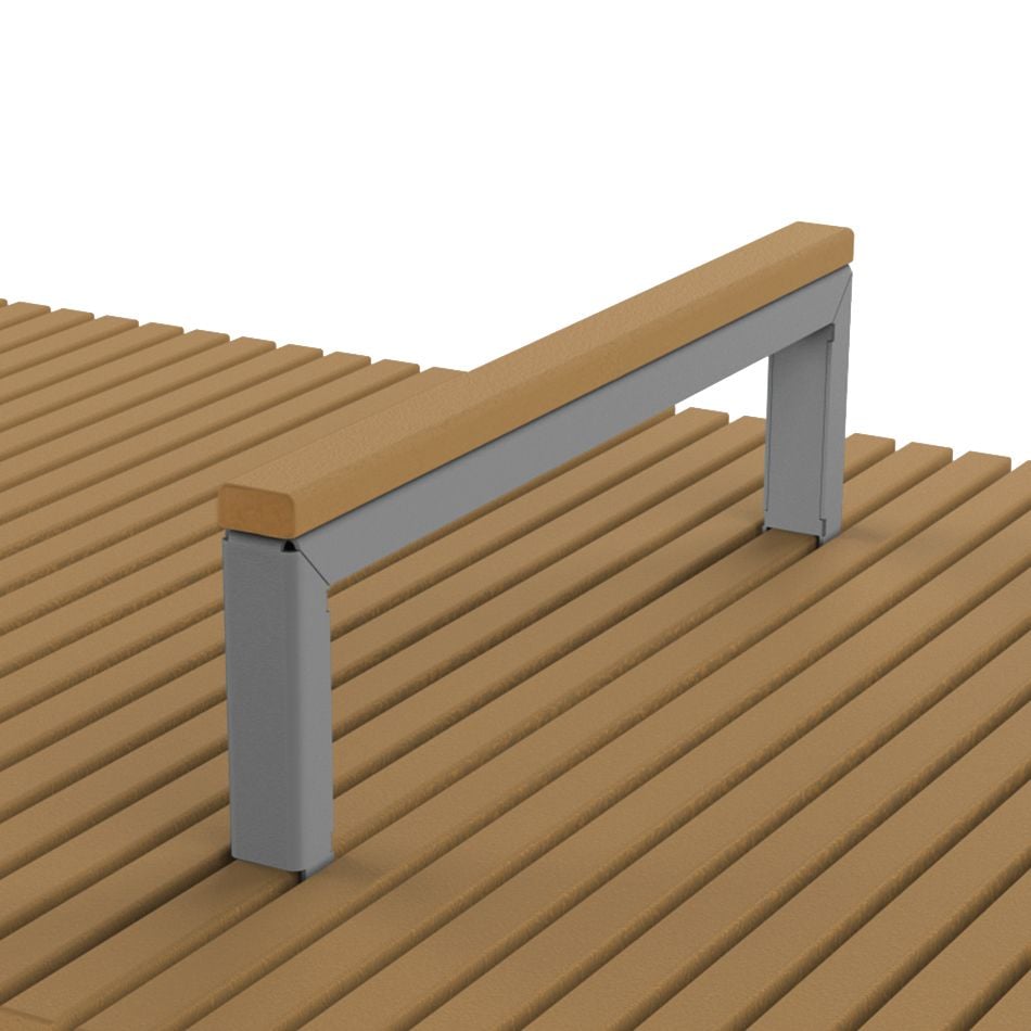 Anova Infinity Steel Armrest with Recycled Plastic Cap for 4' Wide Flat ...