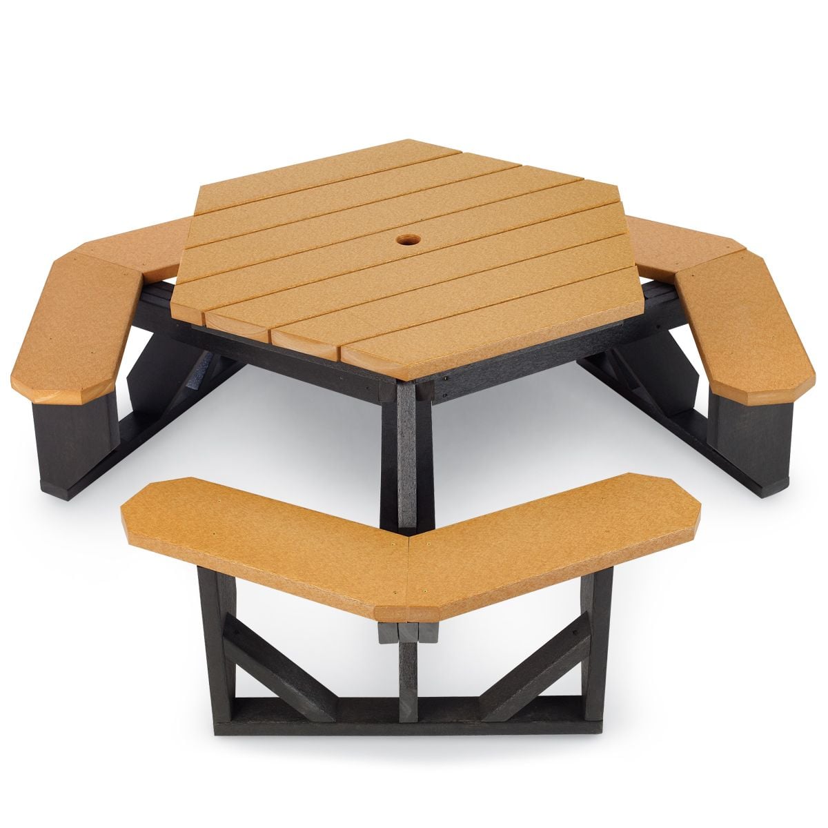 Anova Recycled Plastic Hexagonal Picnic Table | RCPHEX