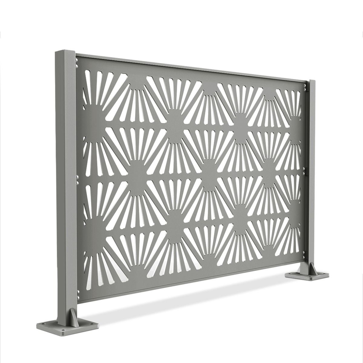 Anova 6' x 4' Horizontal Privacy Screen, Ripples Pattern, Surface Mount ...