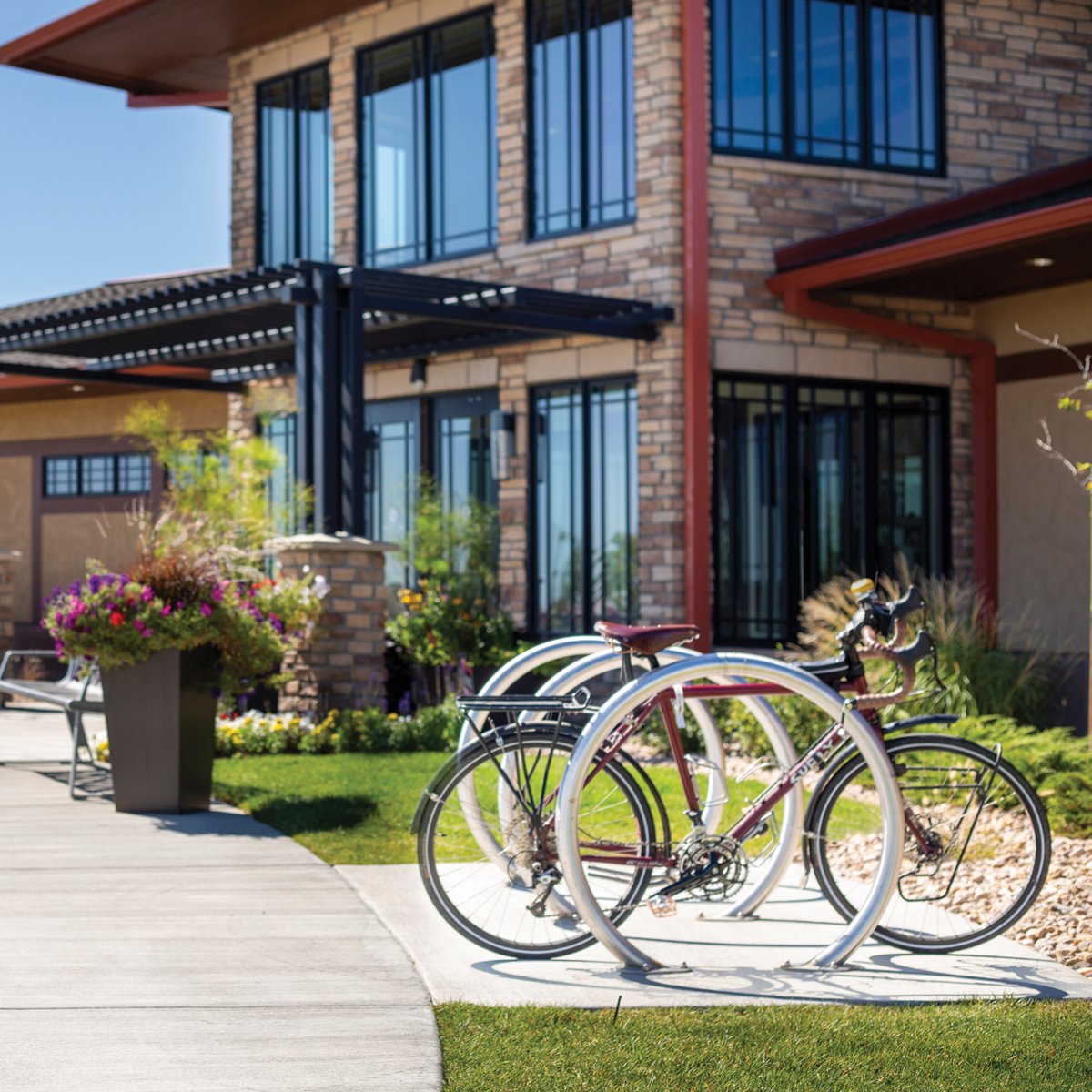 Anova Tandem Circle Stainless Steel Bike Rack, Surface Mount | CIRCLEBRS2