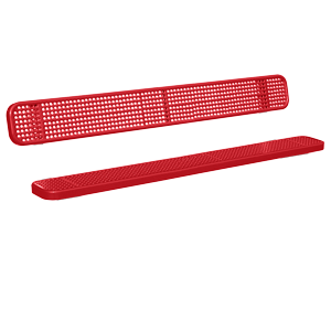 Anova Victory 8' Perforated Steel Bench, Traditional Edge, Surface ...