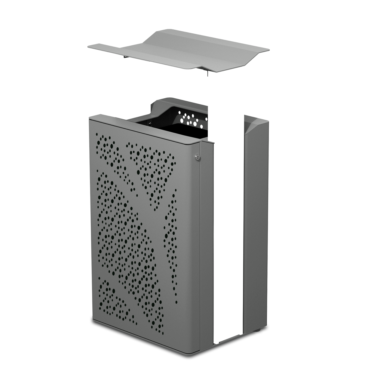 Anova Airi Leaf 33-Gal. Trash Receptacle with Side Door | AE2633CT-LF