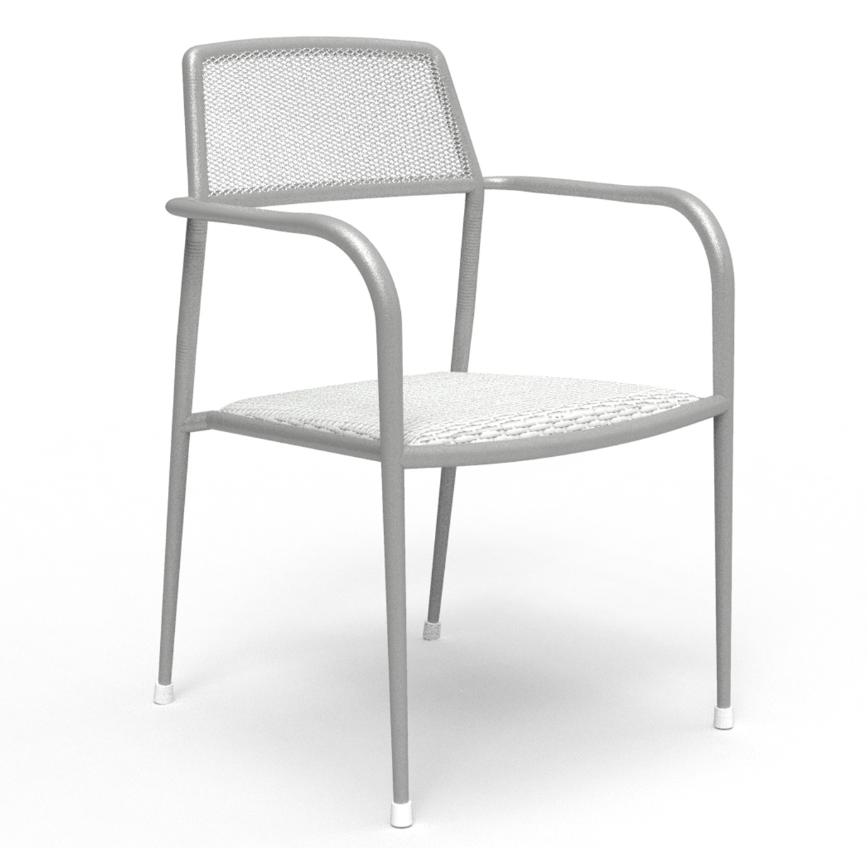 Aegean Steel Mesh Dining Chair with Wicker Seat - Set of 4 | AGN03